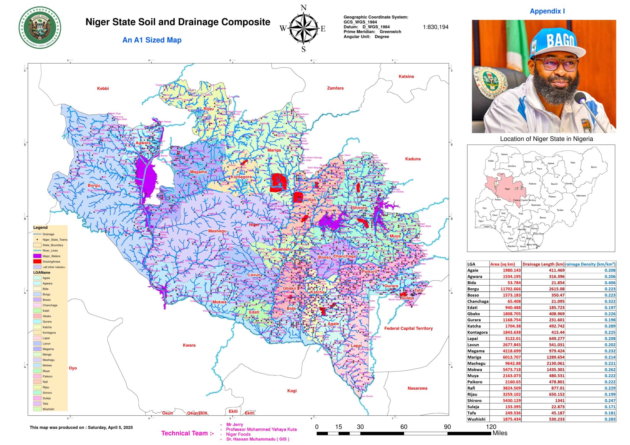 Soil and Drainage PDF Map of Niger State – Niger Foods GIS